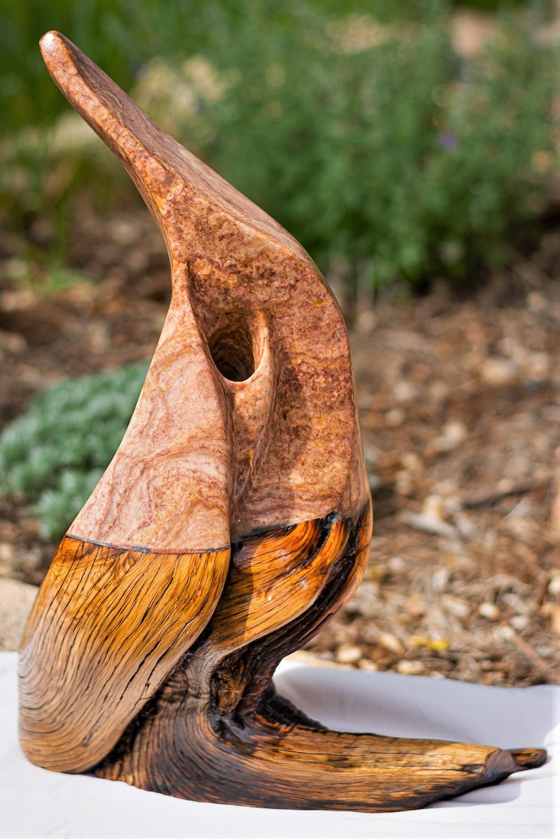 The Phallus of Forest and Stone-modern Abstract Stone Sculpture-juniper ...