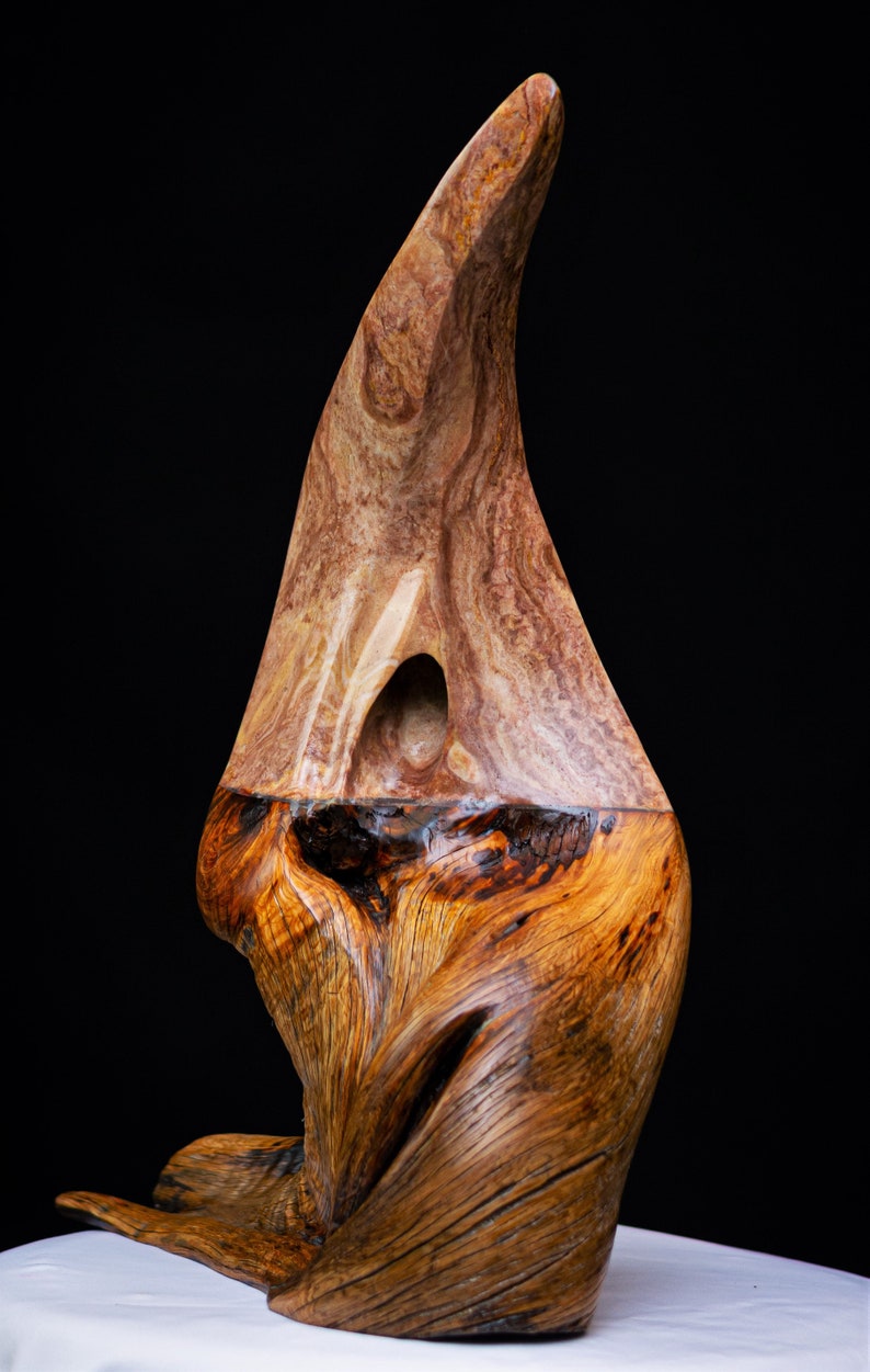 The Phallus of Forest and Stone-modern Abstract Stone Sculpture-juniper ...