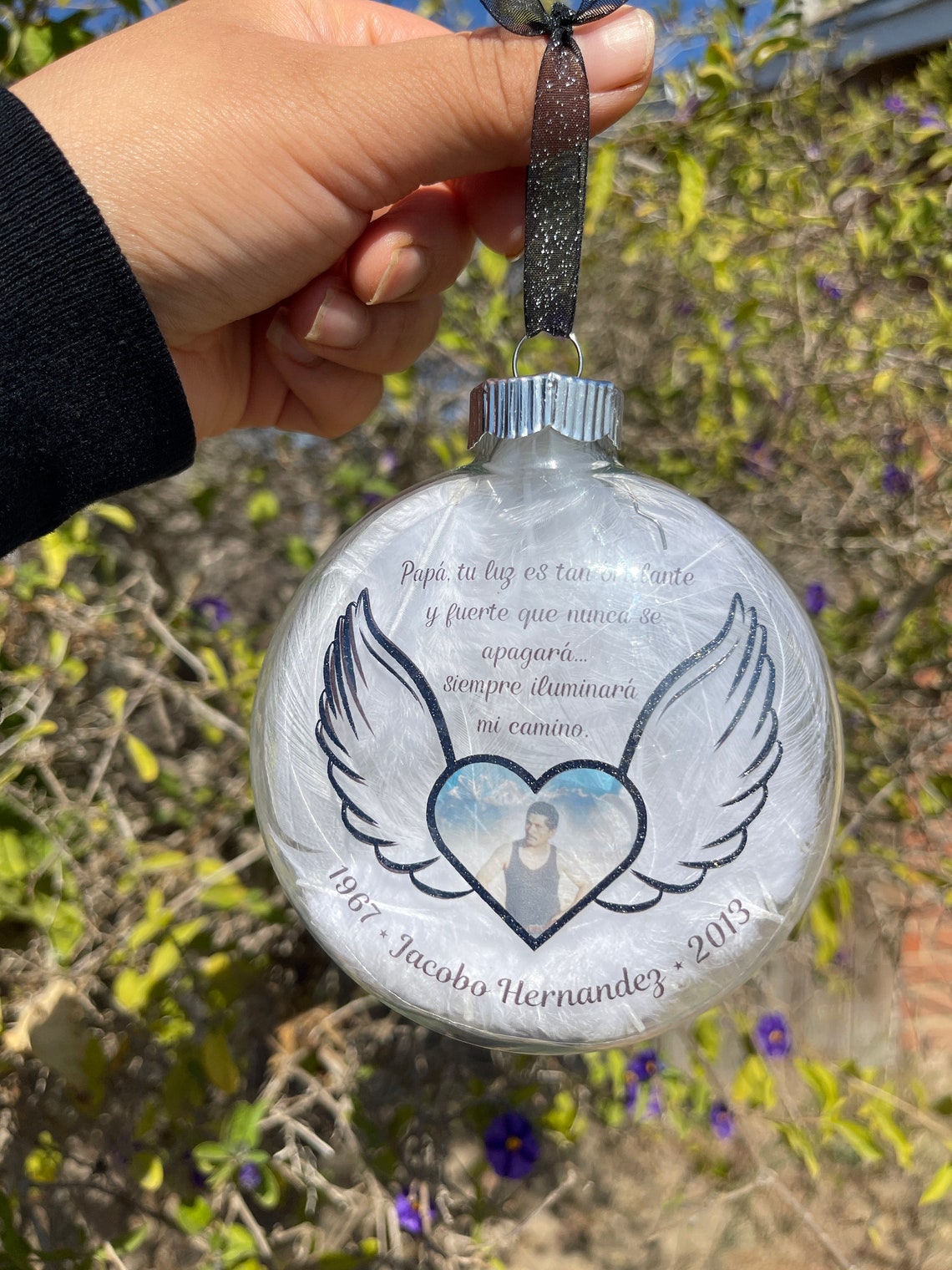 Custom Memorial Ornament | Personalized Gift | Glass Ornaments ...