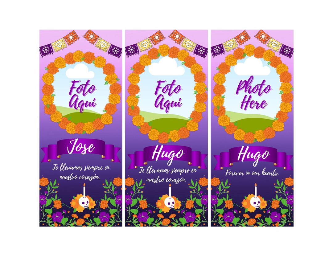 Printable Dia De Los Muertos Candle Template Editable Canva Design ...