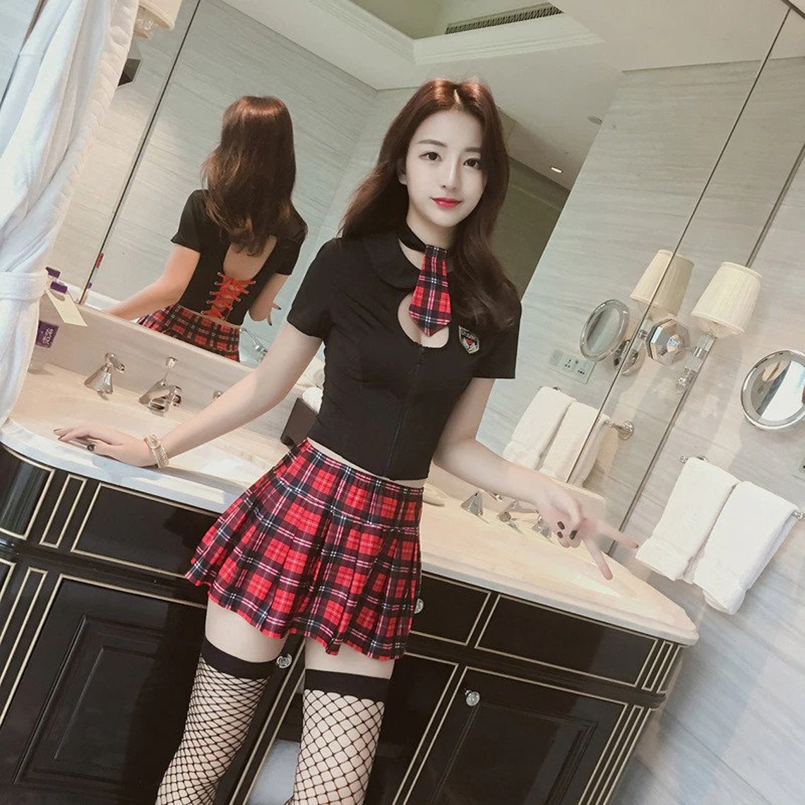 Sexy Colegial Uniforme Colegiala Cosplay Cosplay Erótico Etsy 