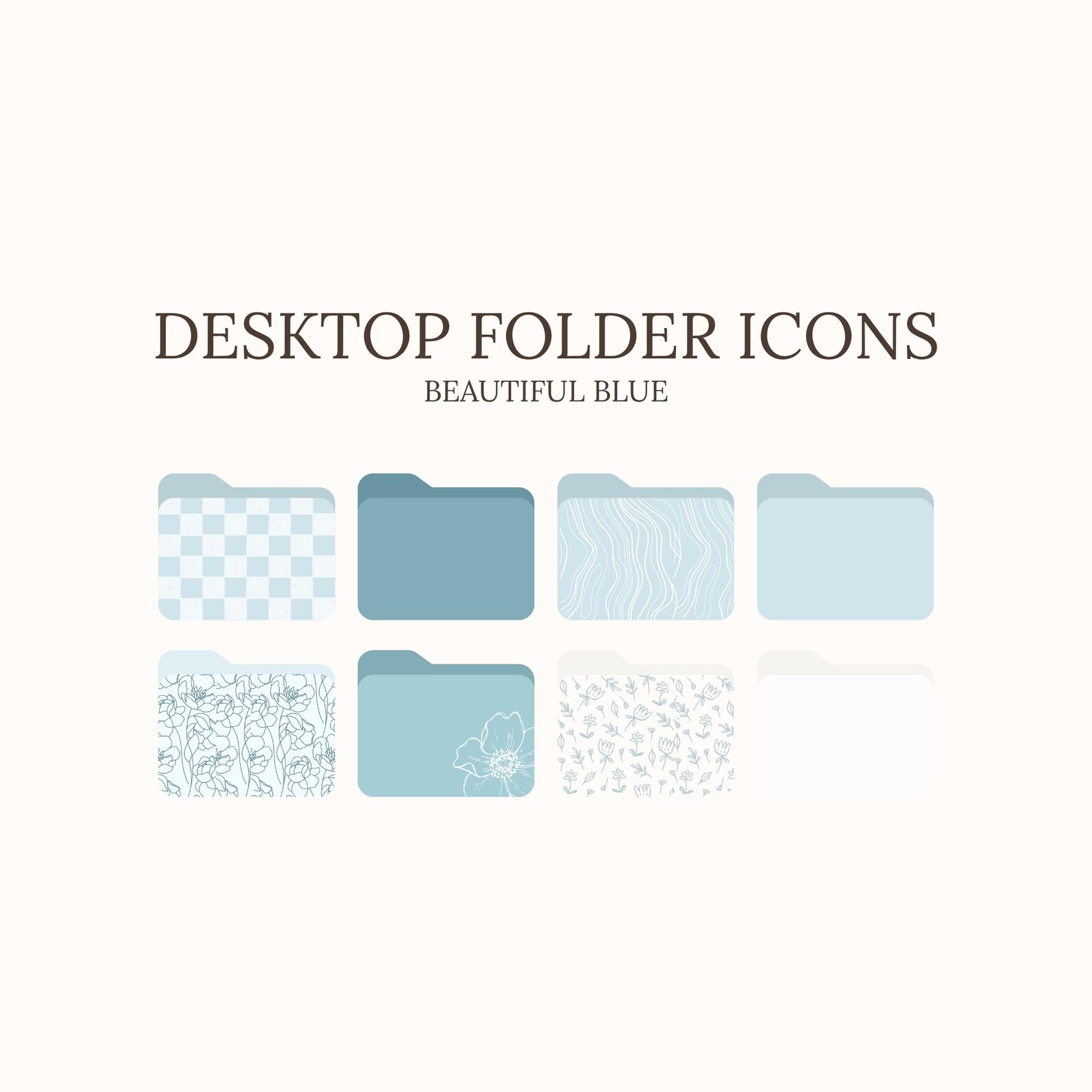 Blue Desktop Folder Icons, Mac Desktop Icons, Cute Desktop Icons ...