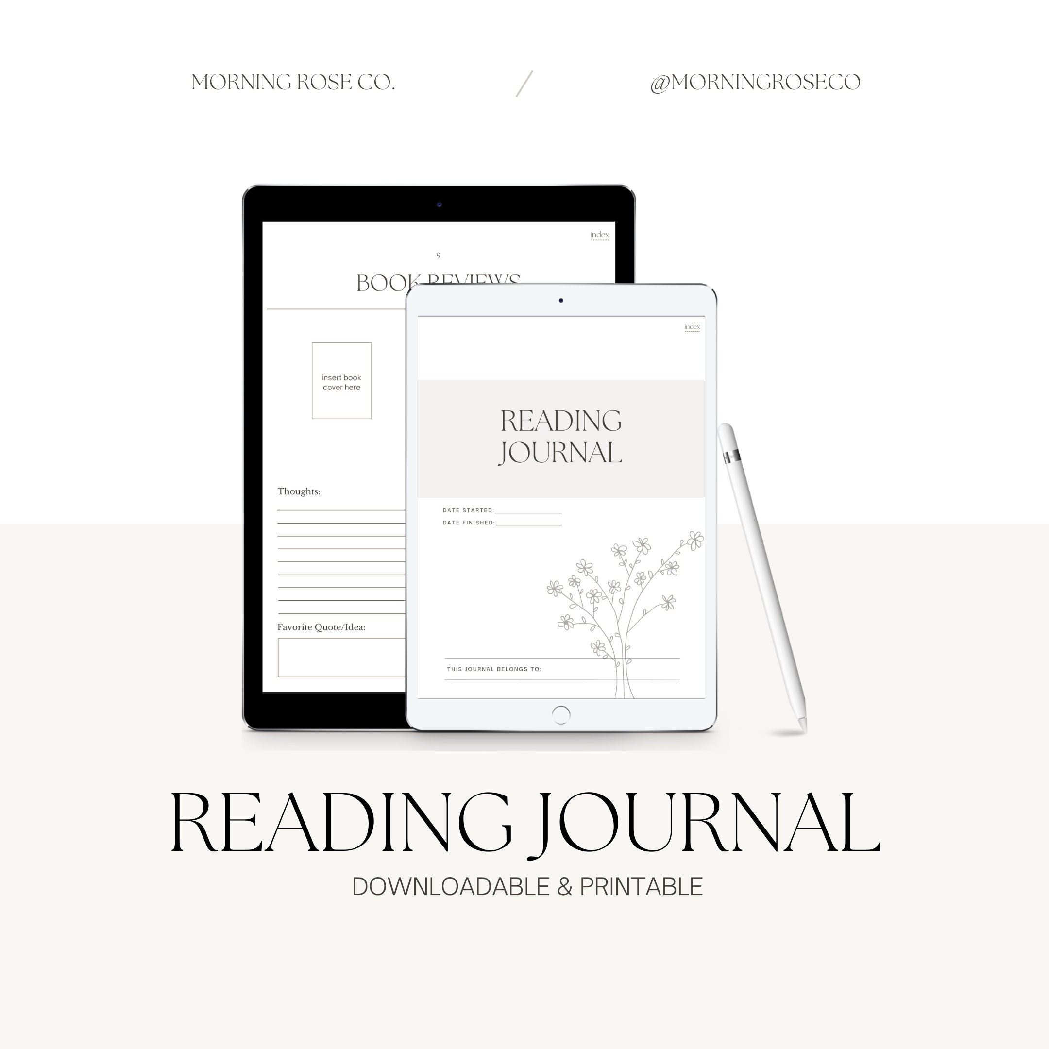 Digital Reading Journal, Reading Journal Digital, Reading Journal for ...