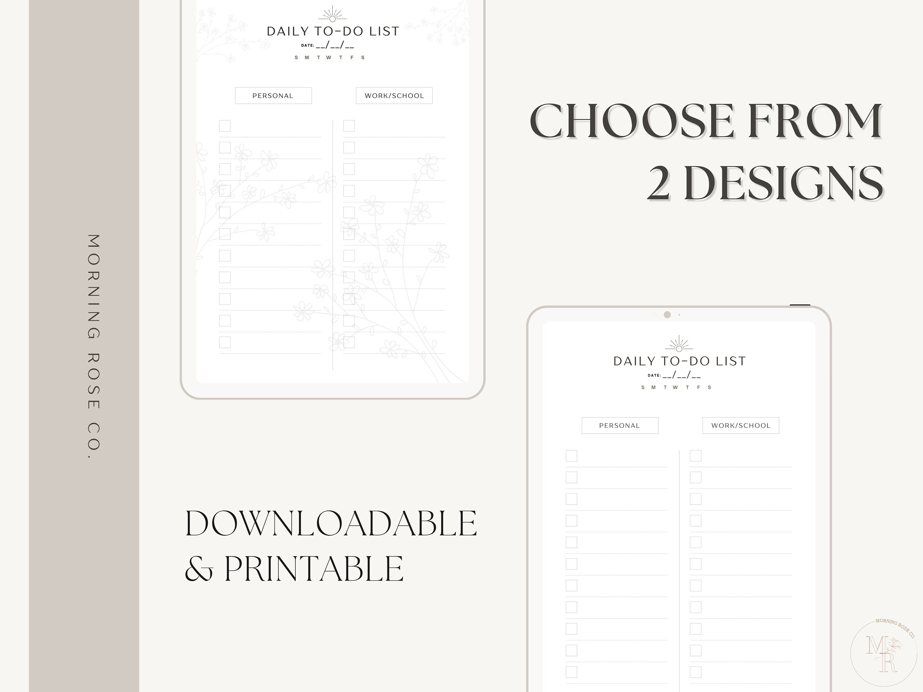 Daily to Do List Daily Checklist Daily Checklist Digital - Etsy