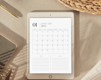 Calendar 2023 Printable Blank Monthly - Etsy