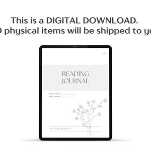 Digital Reading Journal, Reading Journal Digital, Reading Journal for ...