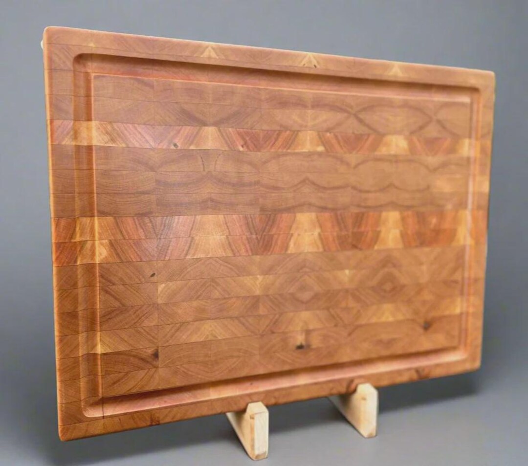 Cherry End Grain Cutting Board - Etsy