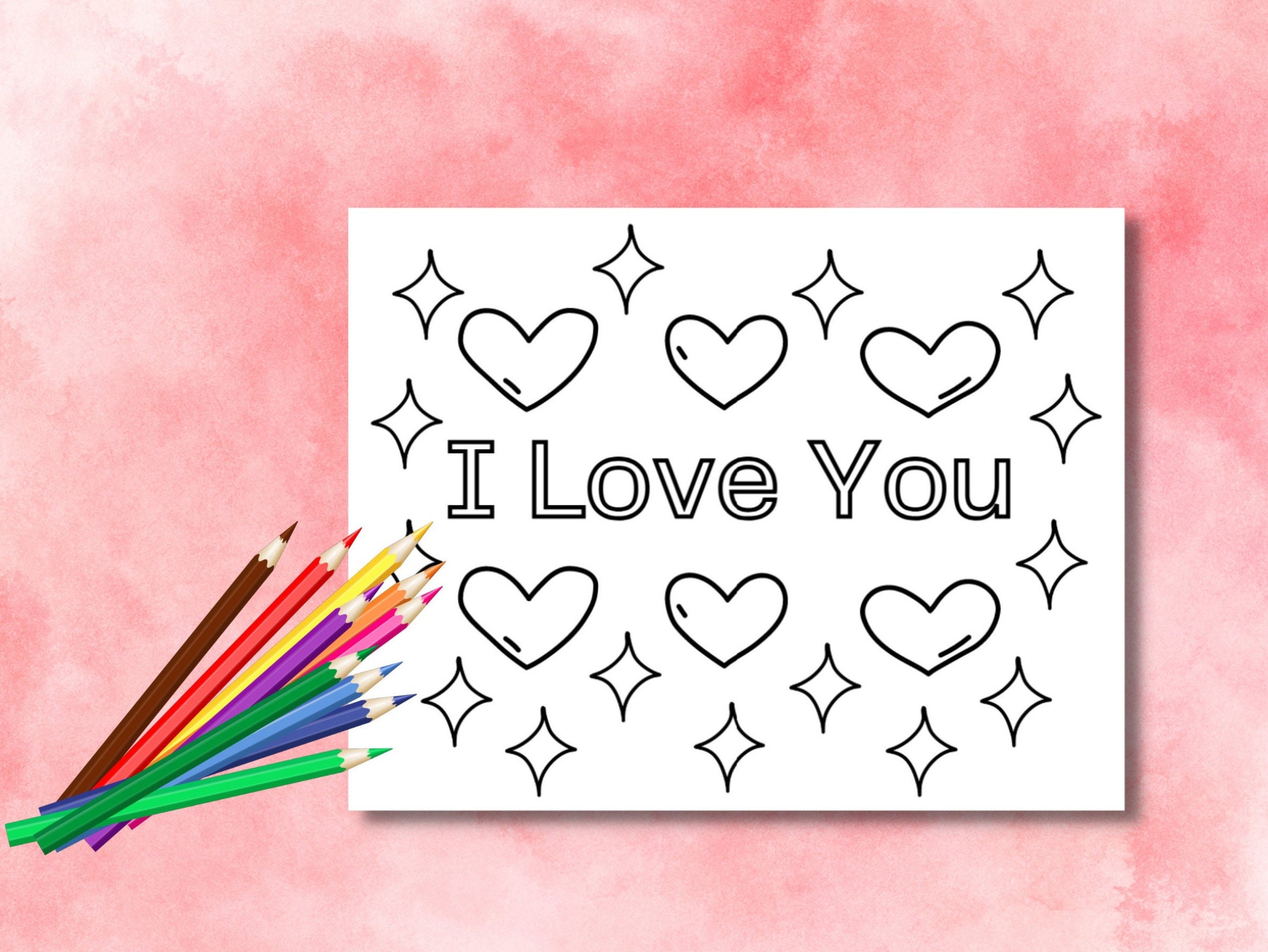 Cute I Love You Coloring Pages To Print