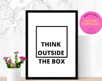 Think Outside the Box Poster | Etsy