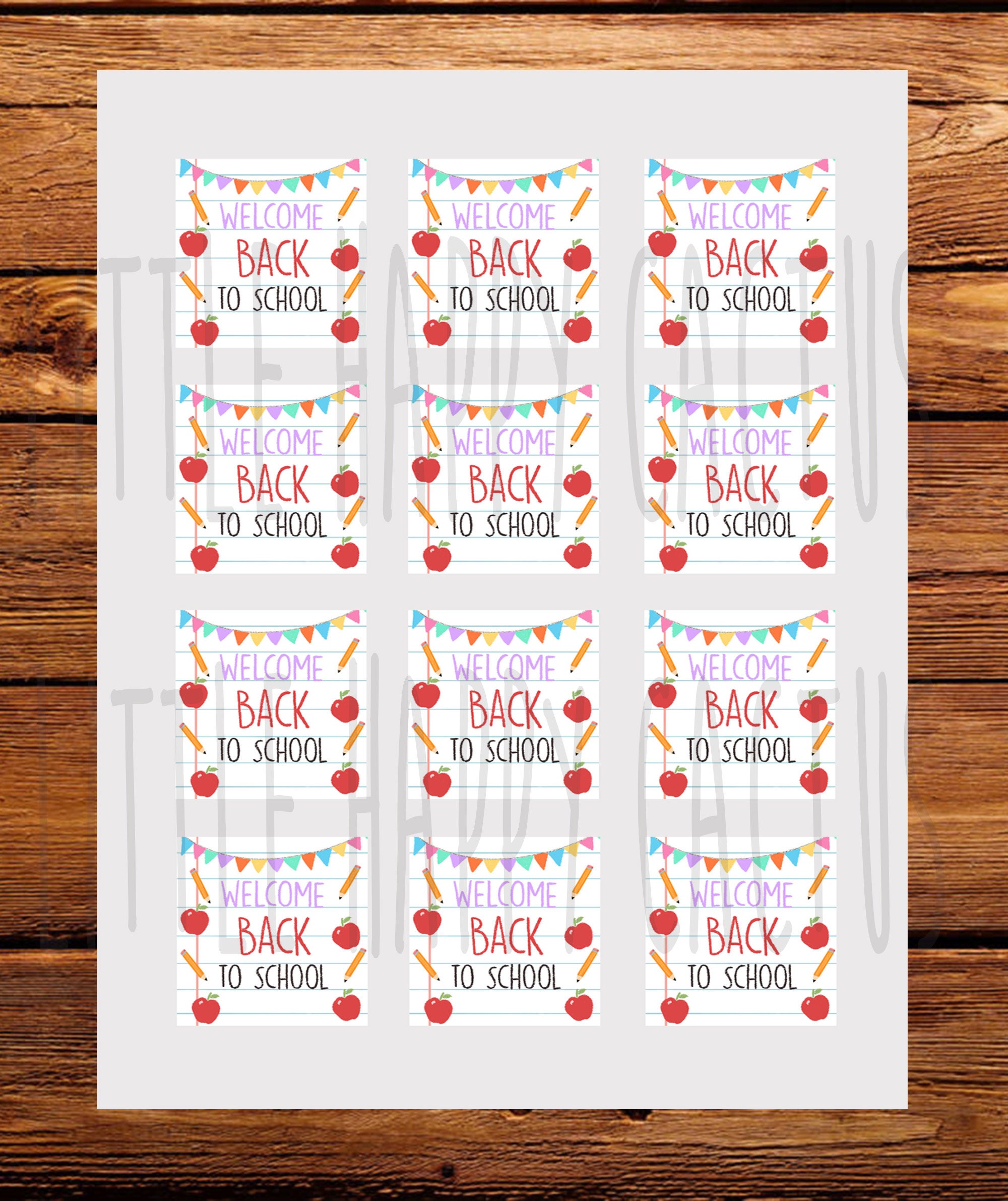 Welcome Back to School Tag, Printable Tag, Instant Download, Back to ...