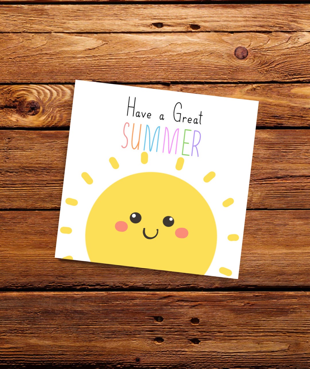 PRINTABLE Have a Great Summer Tag, Summer Gift Tag, Printable Tag ...