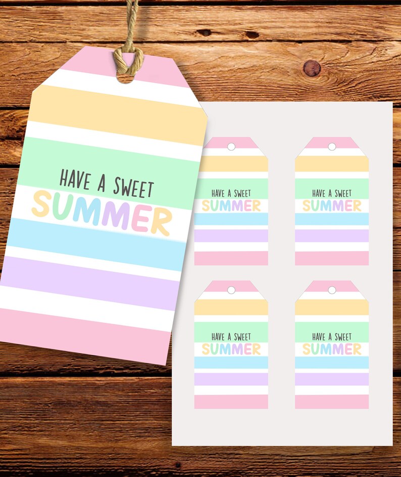 Have a Sweet Summer Tag, Printable Summer Tag, Summer Tag, Sweet Summer ...