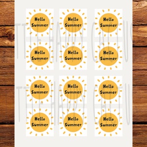 PRINTABLE Hello Summer Tag, Summer Gift Tag, Printable Tag, Summer ...