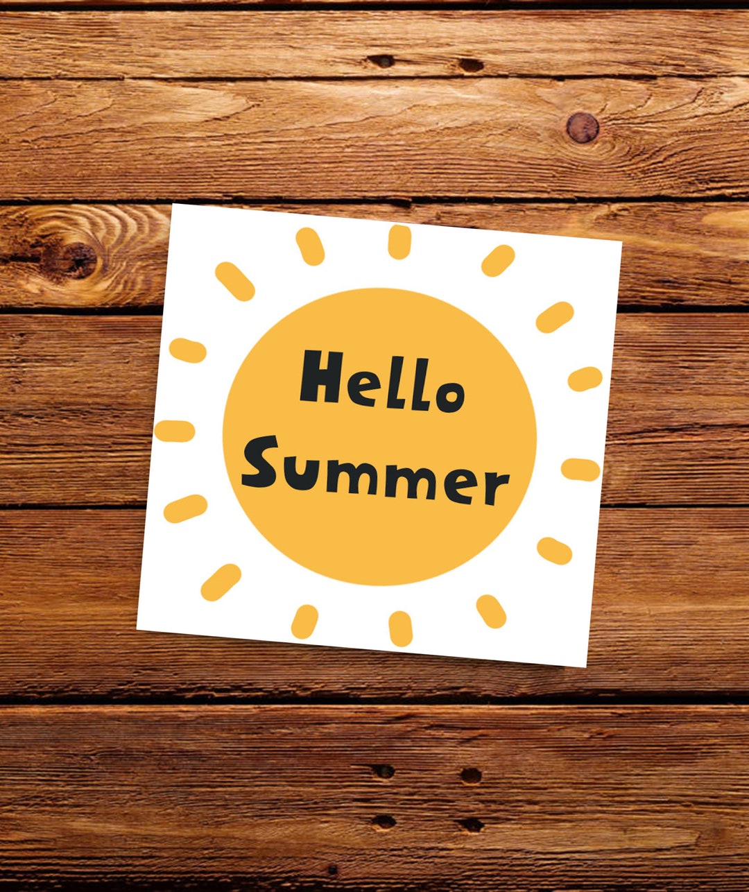 PRINTABLE Hello Summer Tag, Summer Gift Tag, Printable Tag, Summer ...