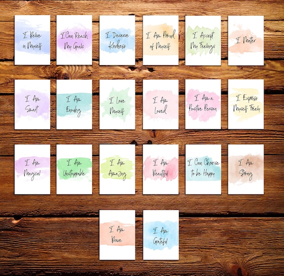 Printable Positive Affirmation Cards Motivational Cards - Etsy