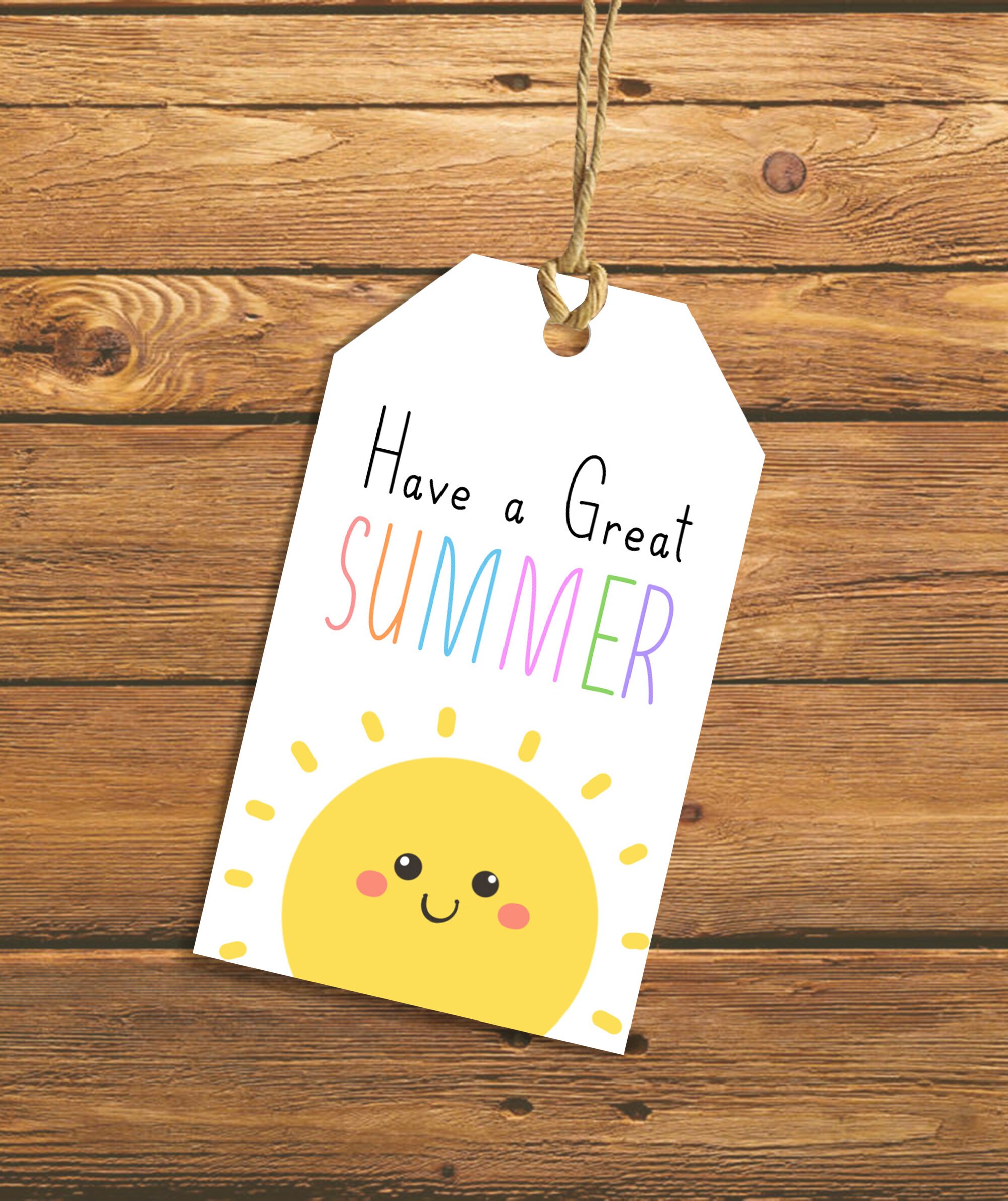 PRINTABLE Have a Great Summer Tag, Summer Gift Tag, Printable Tag ...