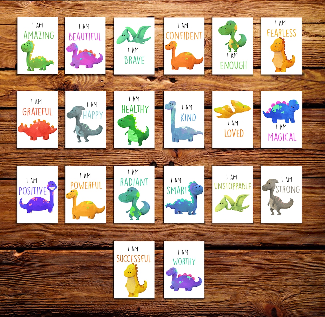 Printable Positive Affirmation Cards for Kids, Motivational Cards ...