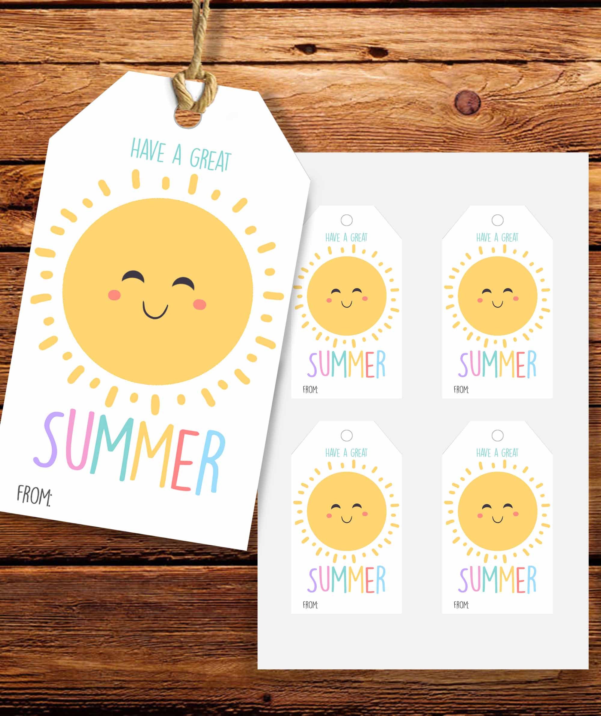 PRINTABLE Have a Great Summer Tag, Summer Gift Tag, Printable Tag ...