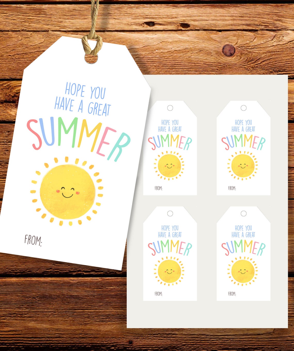 PRINTABLE Hope You Have a Great Summer Tag, Teacher Appreciation Tag ...