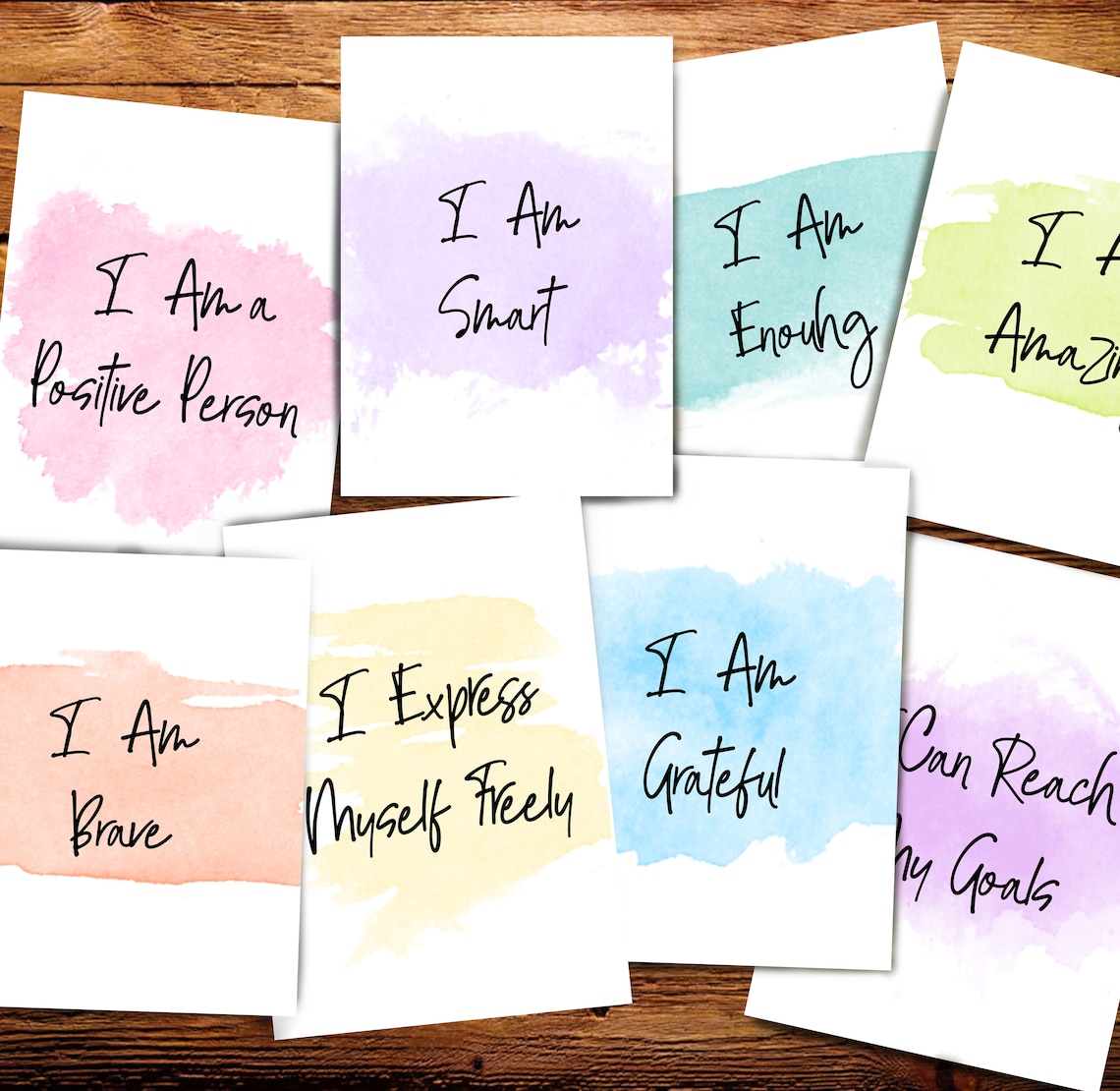 Cartes d'affirmation positive imprimables, cartes de motivation ...