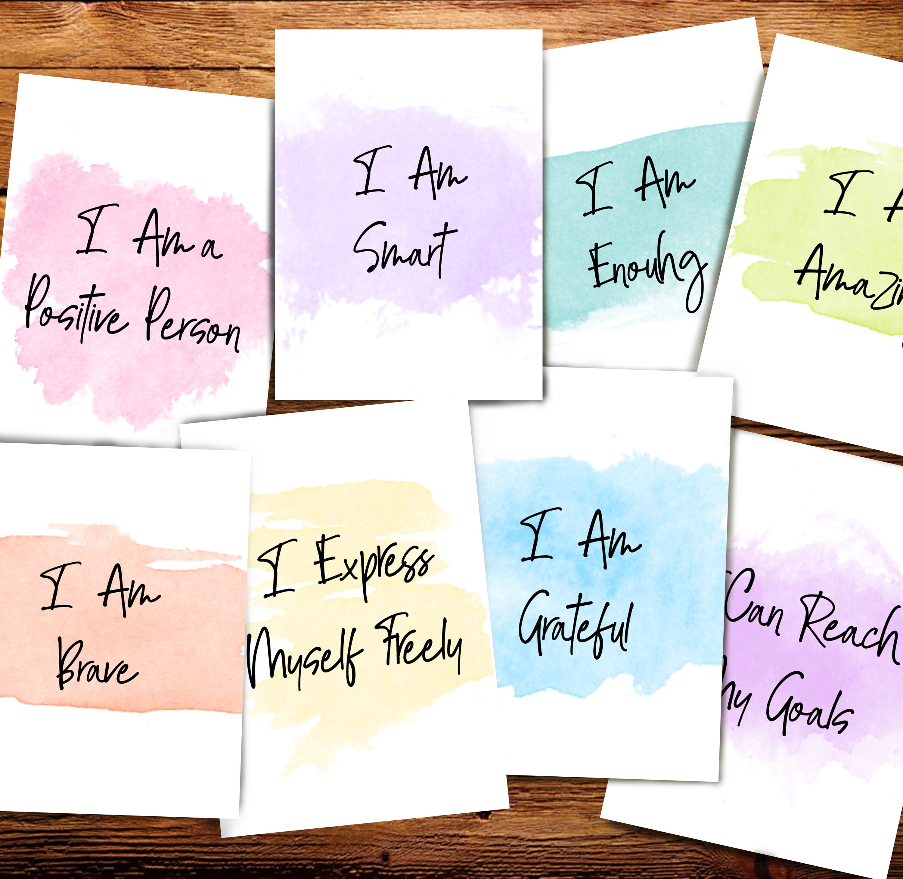 Cartes d'affirmation positive imprimables, cartes de motivation ...
