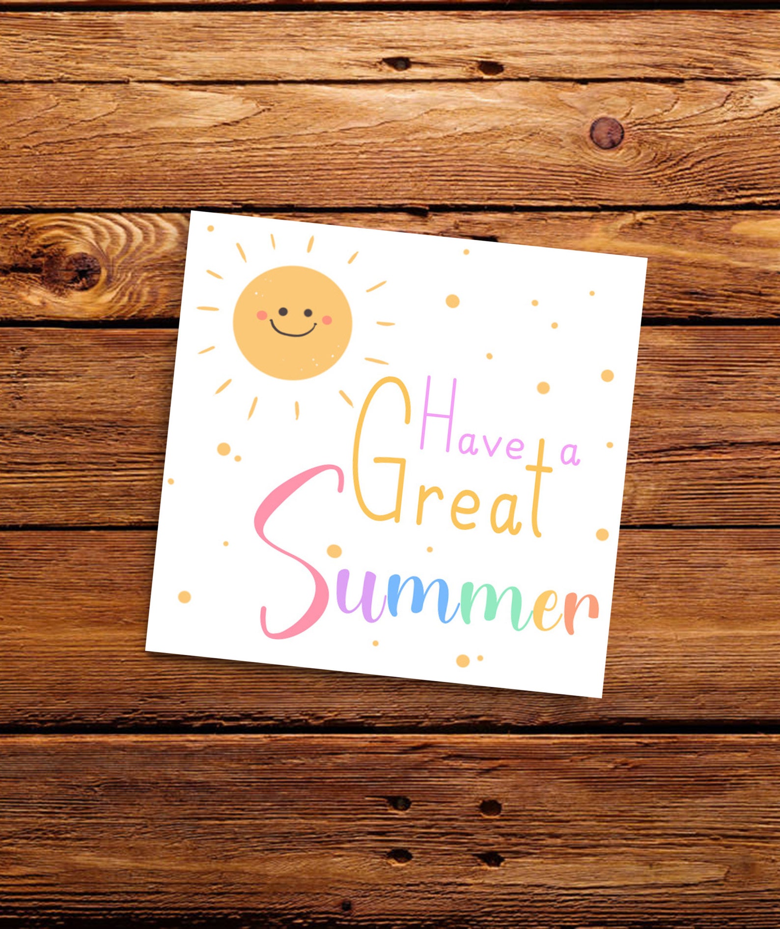 PRINTABLE Have a Great Summer Tag, Summer Gift Tag, Printable Tag ...