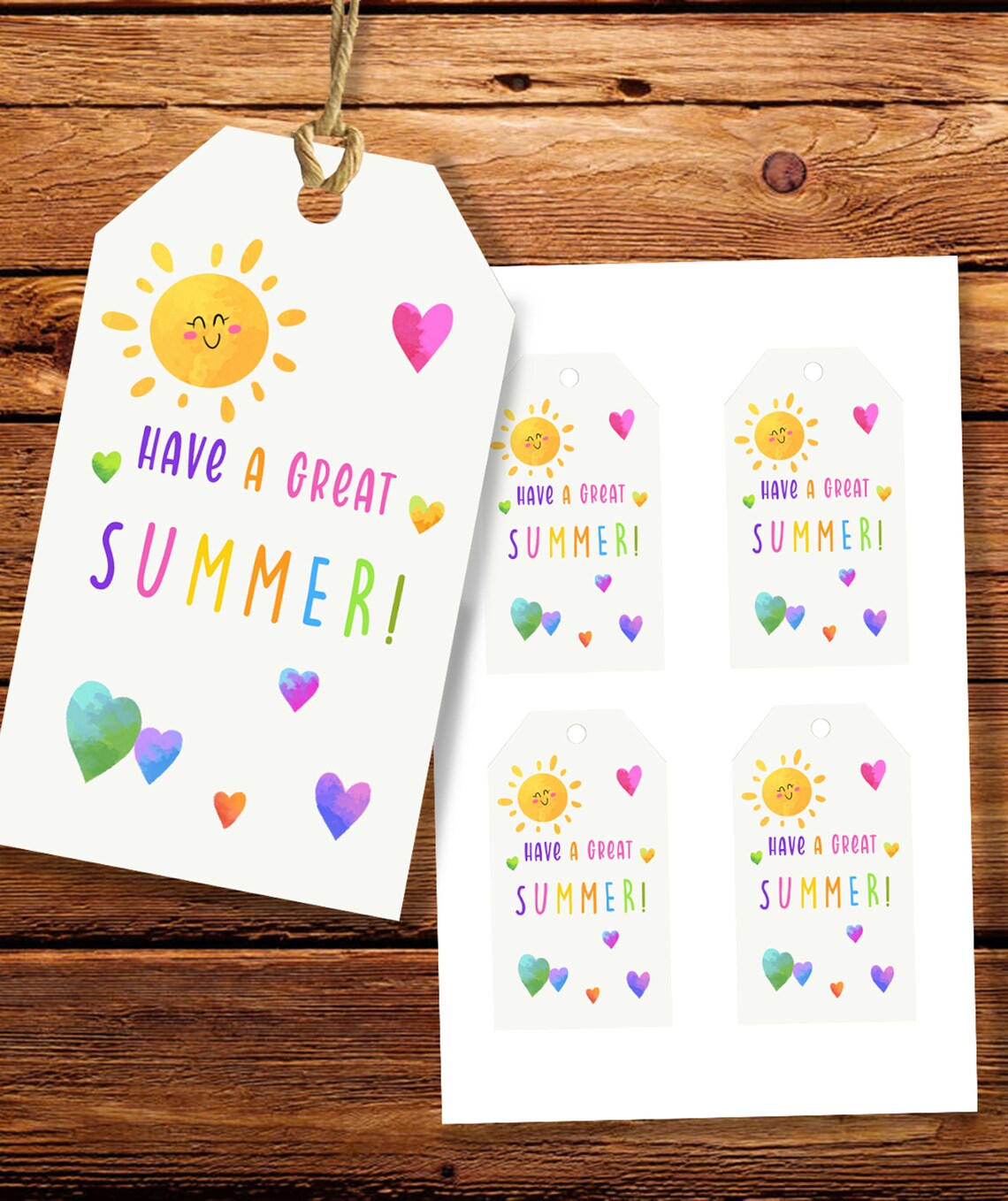 PRINTABLE Have a Great Summer Tag, End of School Year Tag, Summer Gift ...