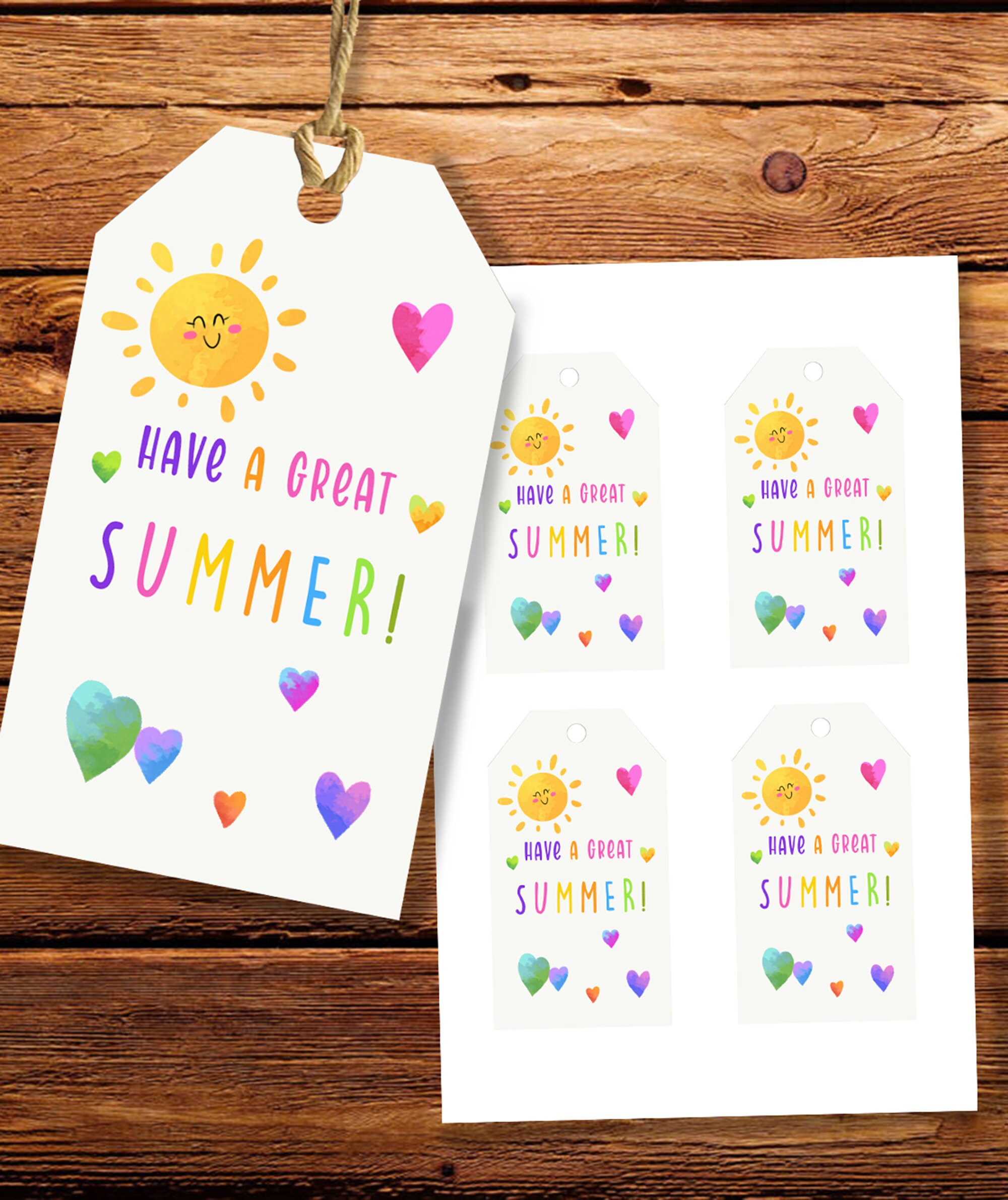 PRINTABLE Have a Great Summer Tag, End of School Year Tag, Summer Gift ...