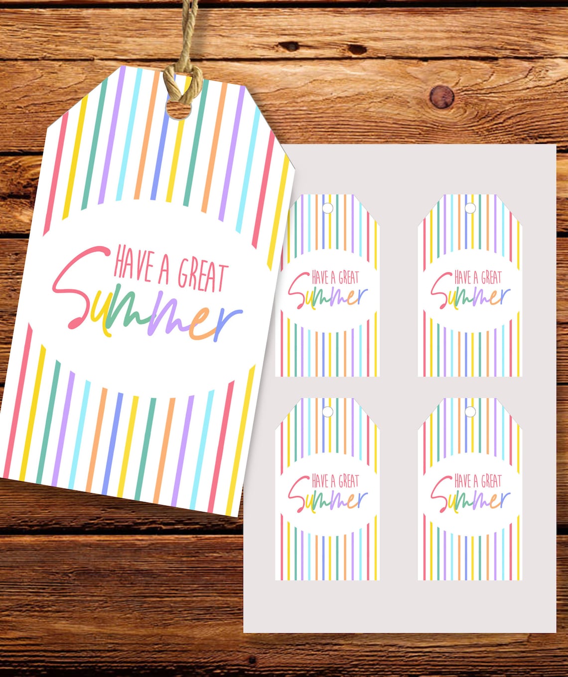 Have a Great Summer Tag, Printable Summer Tag, Great Summer Tag, End of ...