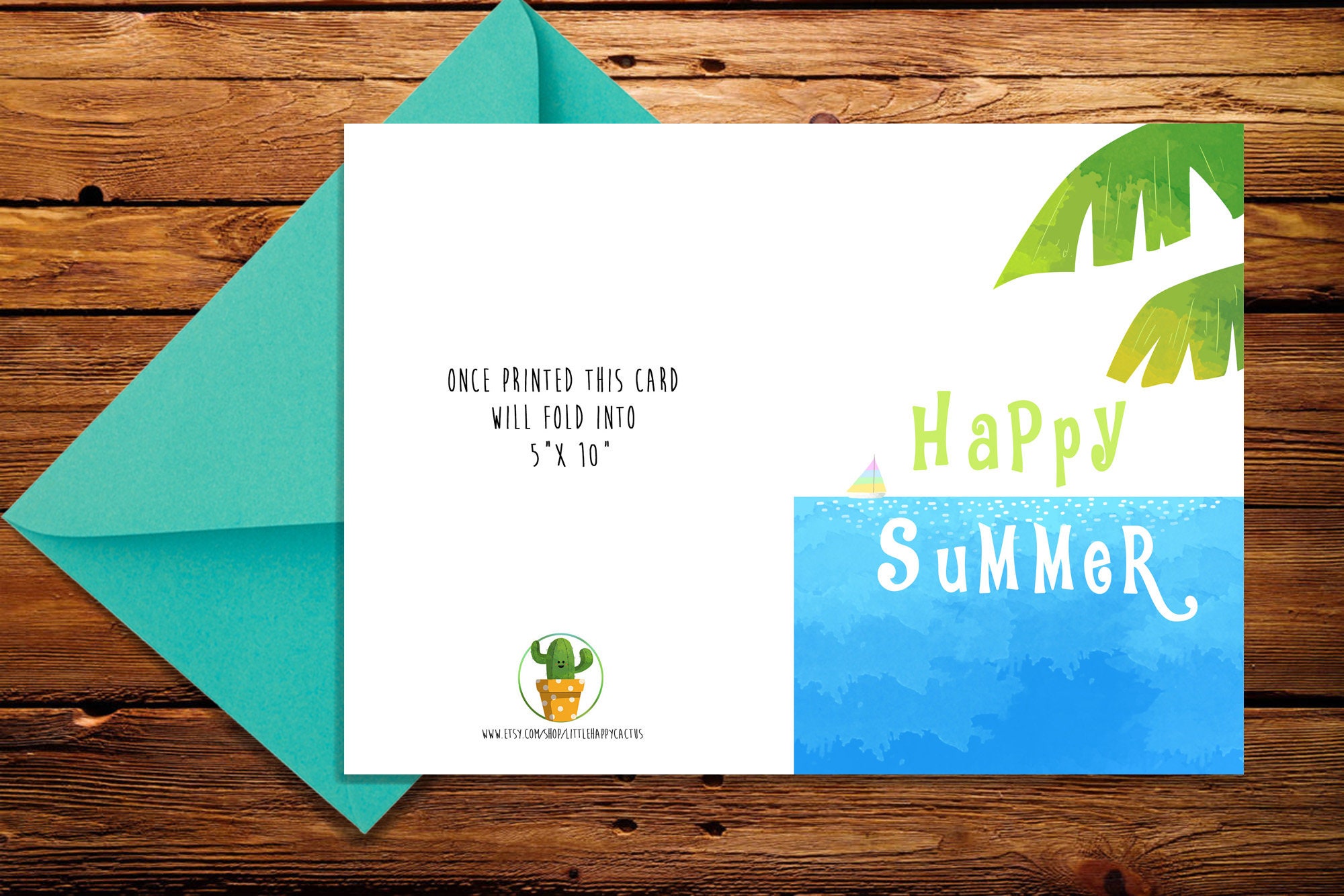 Printable Happy Summer Card, Printable Card, Digital Card, Instant ...