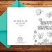 PRINTABLE Birthday Coloring Card, Coloring Butterfly Card, Happy ...
