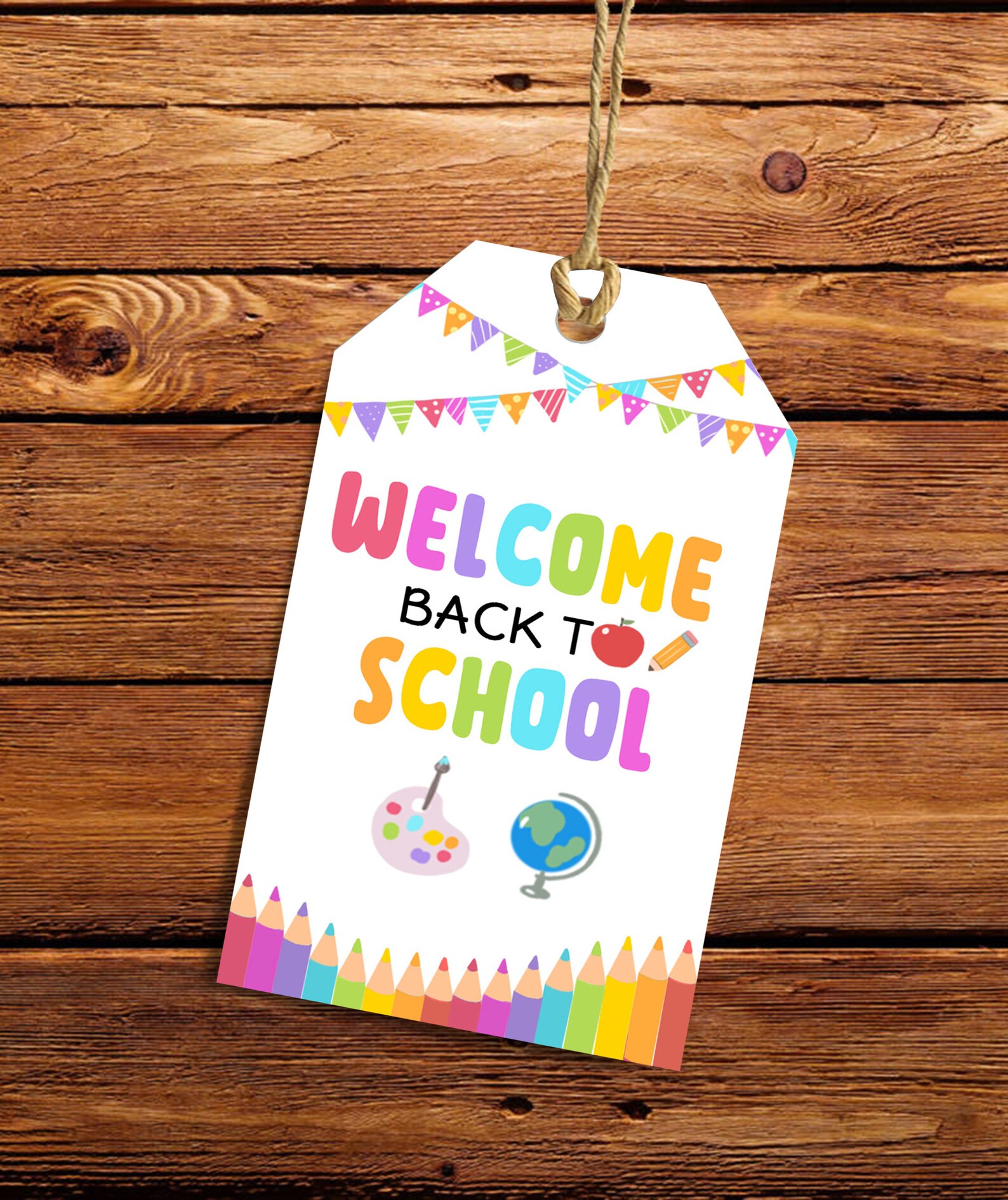 Welcome Back to School Tag, Printable Tag, Instant Download, Back to ...