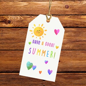 PRINTABLE Have a Great Summer Tag, End of School Year Tag, Summer Gift ...