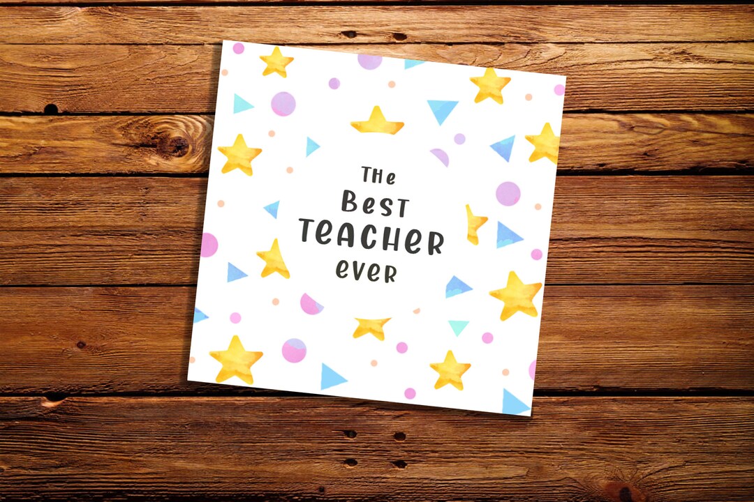 The Best Teacher Ever Tag, Teacher Appreciation Tag Printable ...