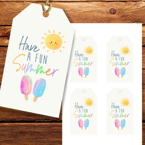 Summer Tag, Have a Fun Summer Tag, Printable Summer Tag, Teacher Tag ...