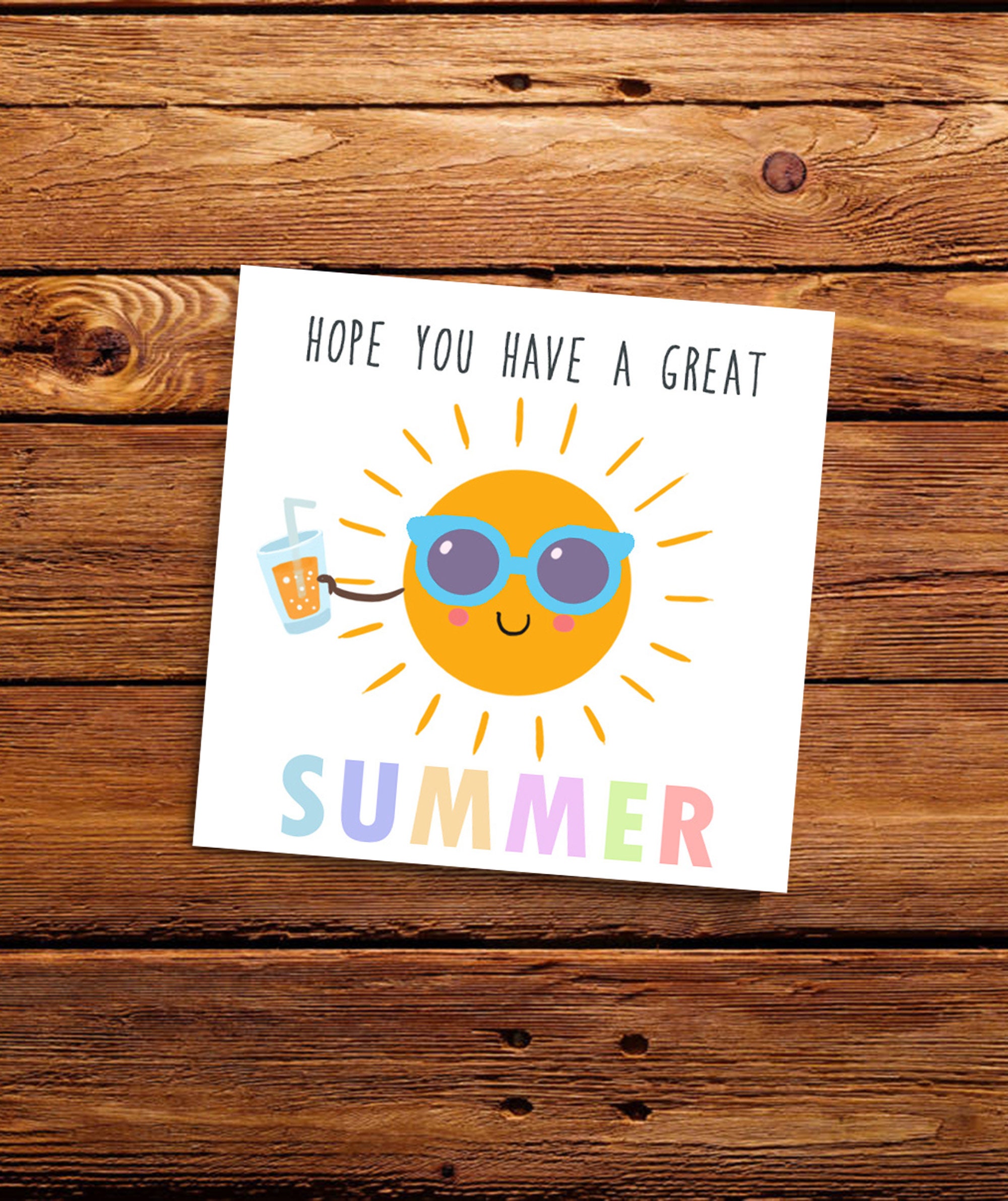 PRINTABLE Hope You Have Agreat Summer Tag, Summer Gift Tag, Summer ...