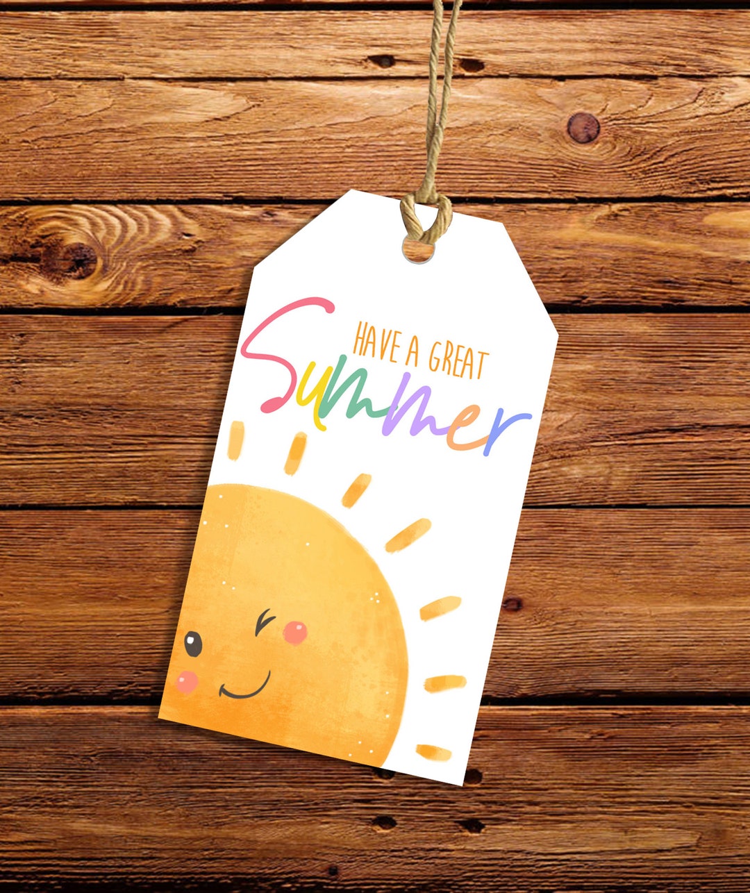 PRINTABLE Have a Great Summer Tag, Summer Gift Tag, Printable Tag ...