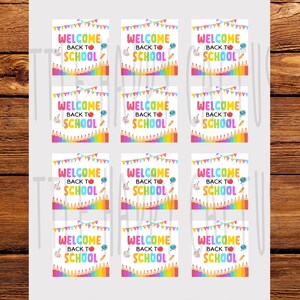 Welcome Back to School Tag, Printable Tag, Instant Download, Back to ...
