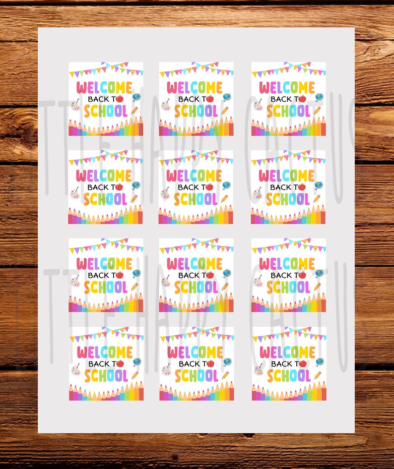 Welcome Back to School Tag, Printable Tag, Instant Download, Back to ...