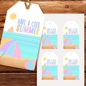 PRINTABLE Have a Cool Summer Tag, Summer Gift Tag, Printable Tag ...