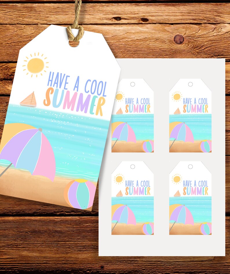 PRINTABLE Have a Cool Summer Tag, Summer Gift Tag, Printable Tag ...