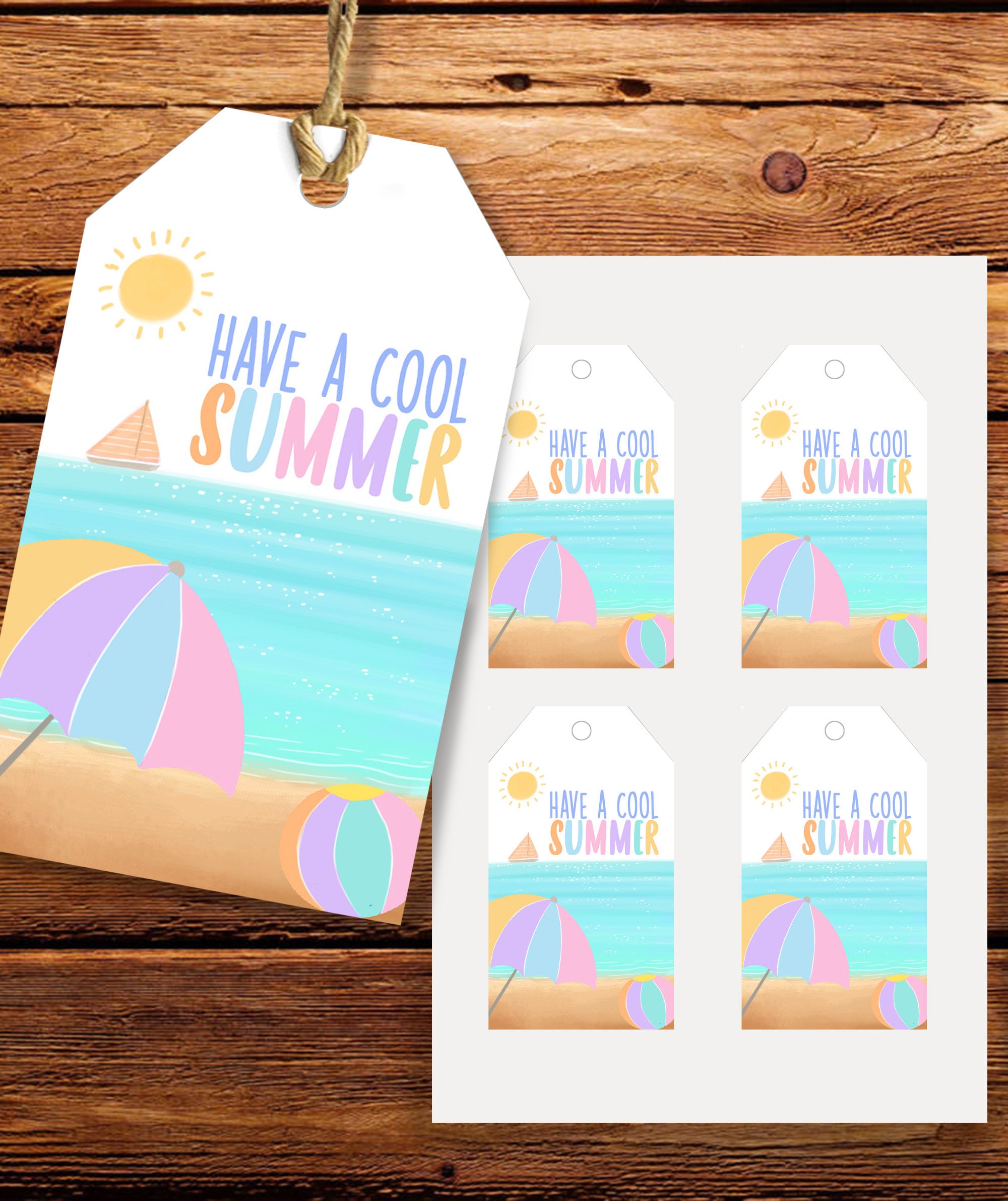 PRINTABLE Have a Cool Summer Tag, Summer Gift Tag, Printable Tag ...