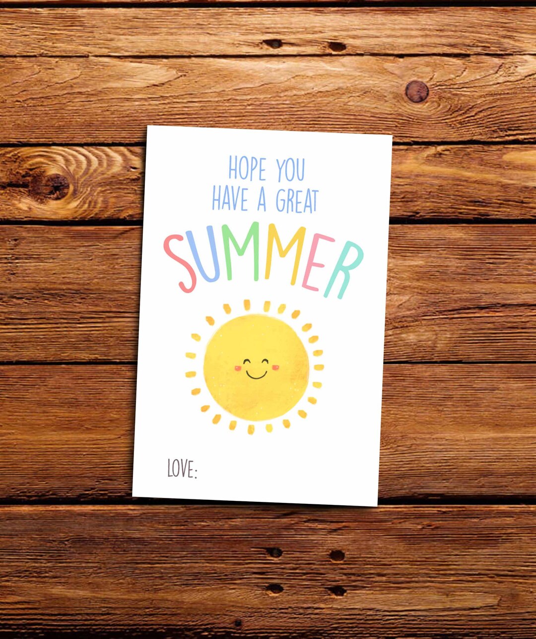 PRINTABLE Hope You Have a Great Summer Tag, Teacher Appreciation Tag ...