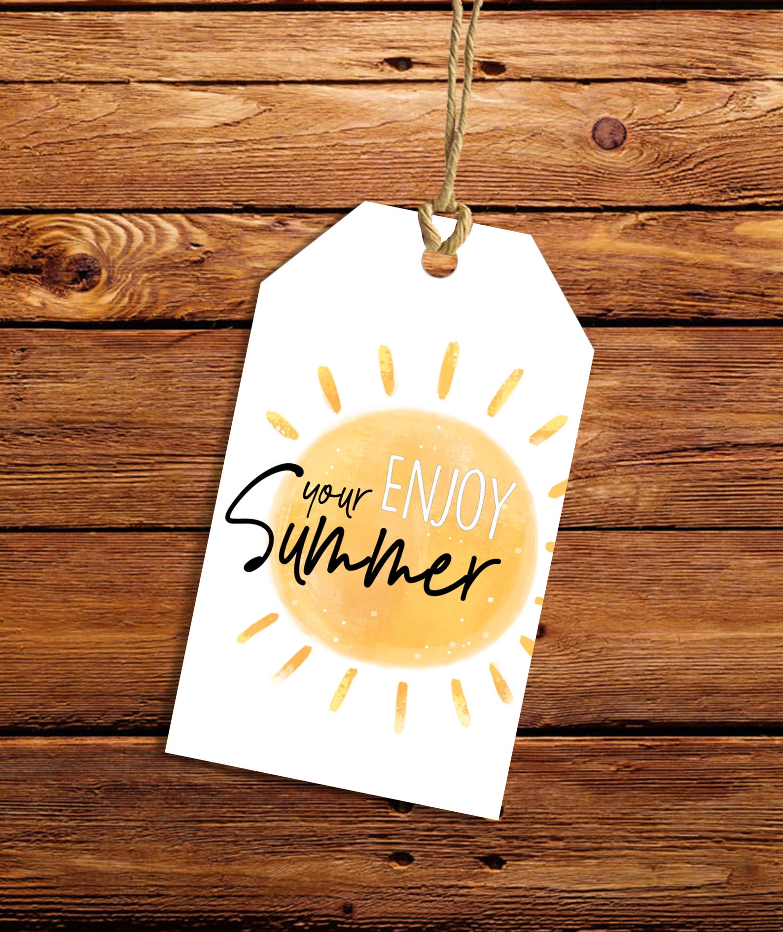 PRINTABLE Enjoy Your Summer Tag, Enjoy Your Summer Tag, Summer Tag ...