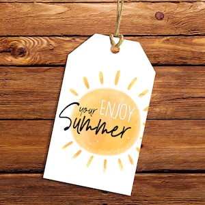 PRINTABLE Enjoy Your Summer Tag, Enjoy Your Summer Tag, Summer Tag ...