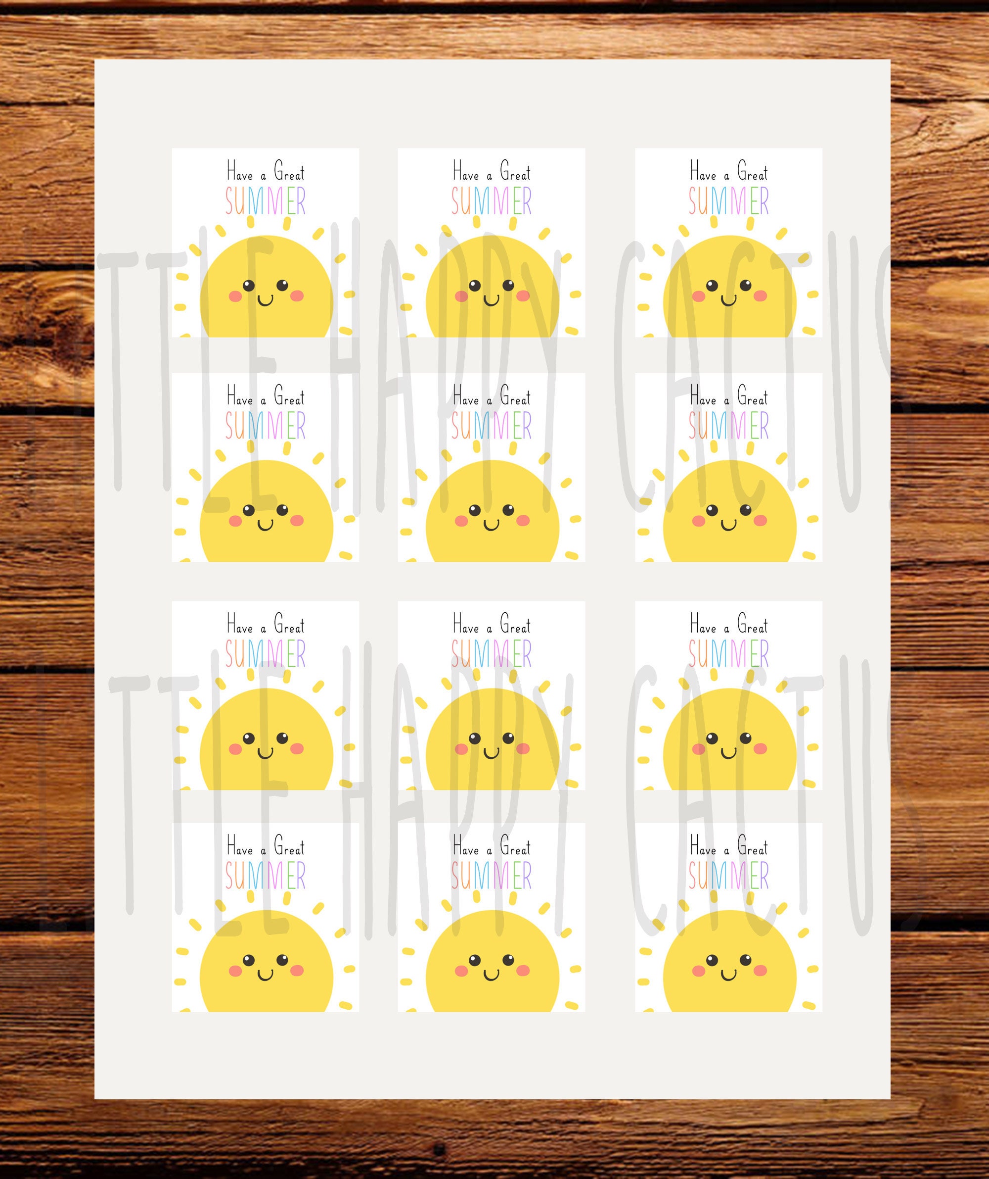 PRINTABLE Have a Great Summer Tag, Summer Gift Tag, Printable Tag ...