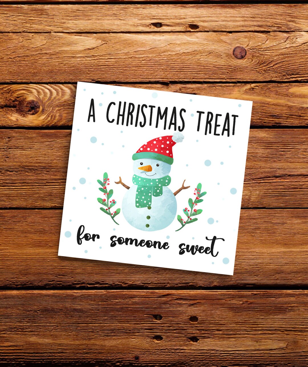 Printable Christmas Gift Tag, Holiday Favor Tag, A Christmas Treat for ...