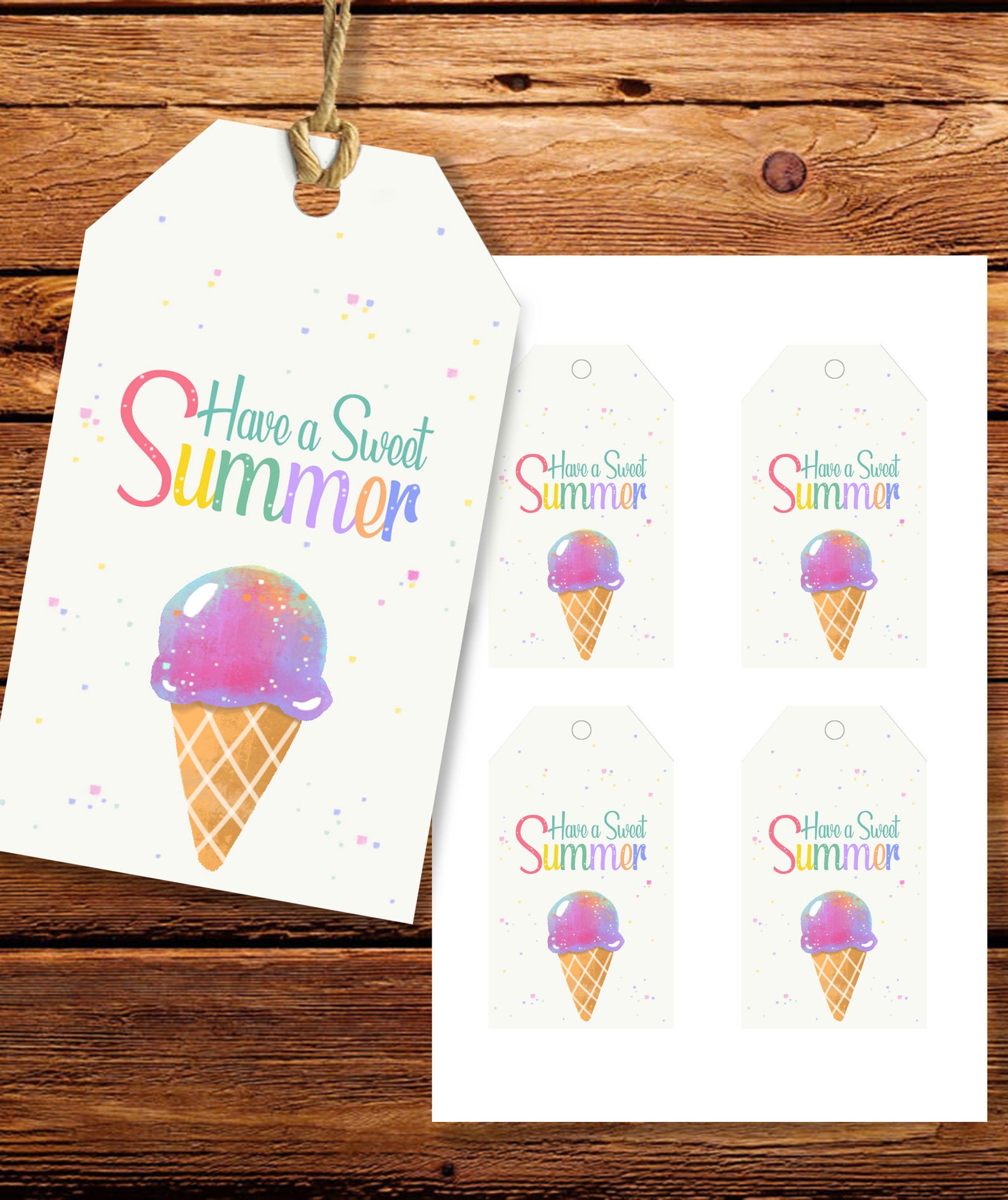 Have a Sweet Summer Tag Printable Summer Tag Summer Tag Ice - Etsy