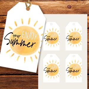 PRINTABLE Enjoy Your Summer Tag, Enjoy Your Summer Tag, Summer Tag ...