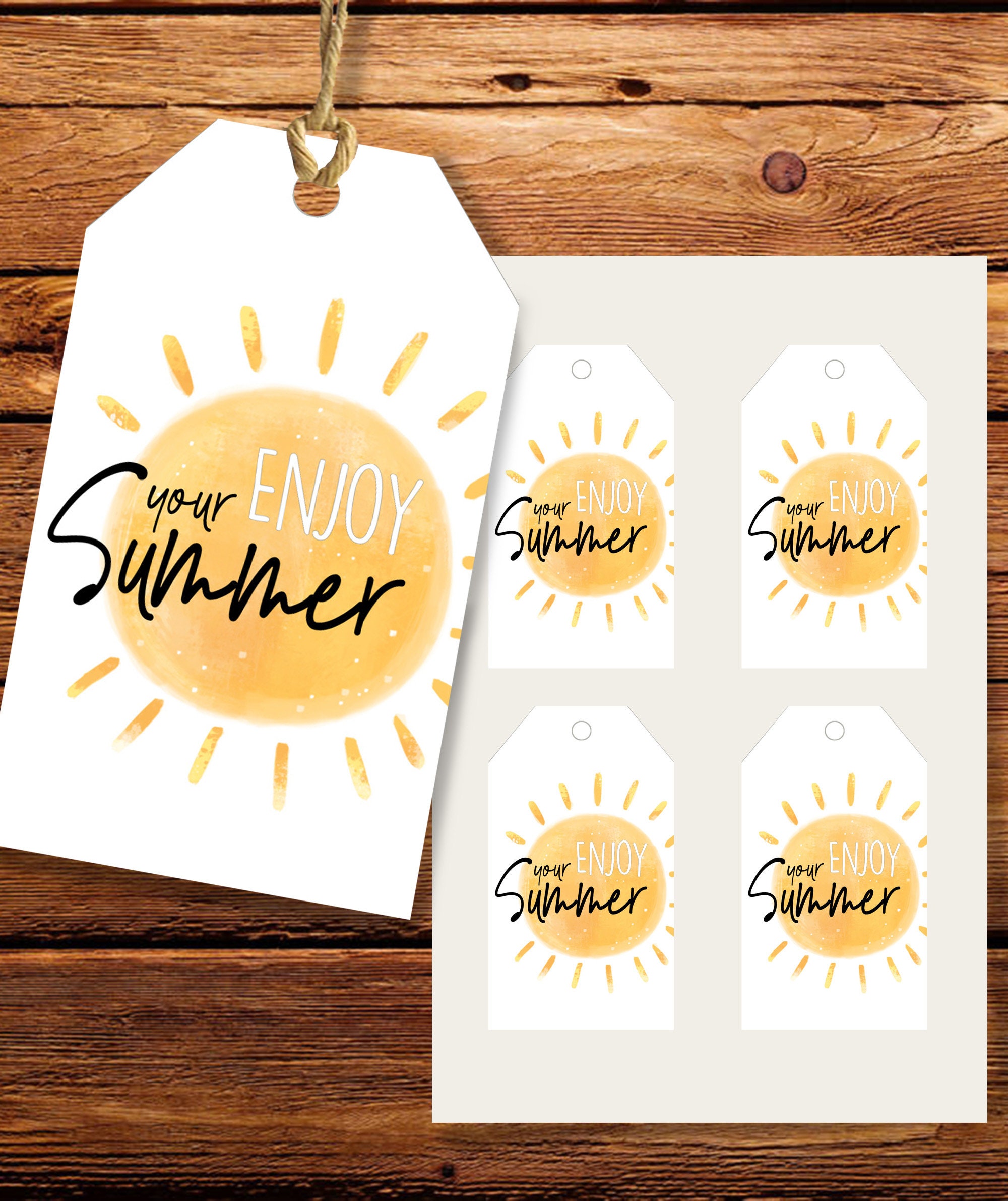 PRINTABLE Enjoy Your Summer Tag, Enjoy Your Summer Tag, Summer Tag ...